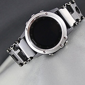 Link- watch adapter compatible with LEATHERMAN TREAD LT - Black (Lug size 26mm, Black, TREAD LT)