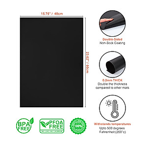 Alldrmtrue Oven Liner, Oven Liners for Bottom of Electric Oven, Oven Mat, 15.75" X 23.62", Easy to Clean Nonstick Reusable, 2 Pack