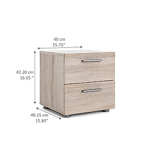 Home Square 2 Piece Bedroom Set with 8 Drawer Dresser and 2 Drawer Nightstand in Truffle