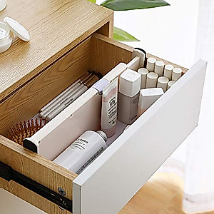 Xavnia Drawer Divider Organizers 6 Pack, Adjustable Separators High Expandable from 11-17 Inches for Bedroom, Closet, Baby Drawer, Office Desk, Kitchen Storage