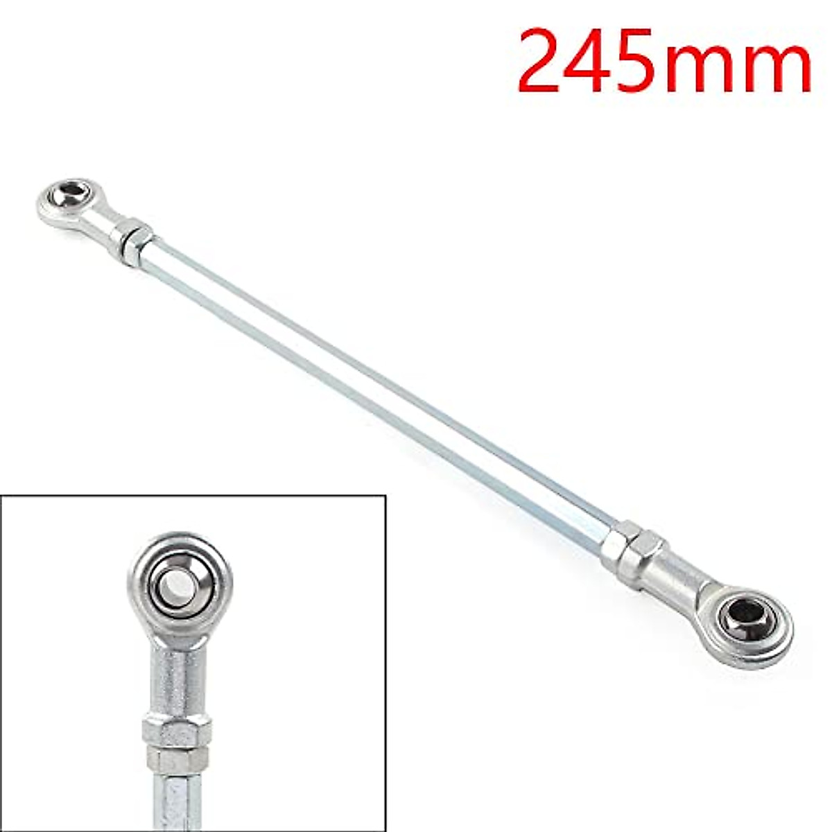 DAMAI 245mm Steering Tie Rod kit Ball Joint M8 Ball Joiner Bolt Tie Rod for 50cc 70cc 90cc 110cc 125cc 200cc 250cc Quad Dirt Bike ATV Go Kart