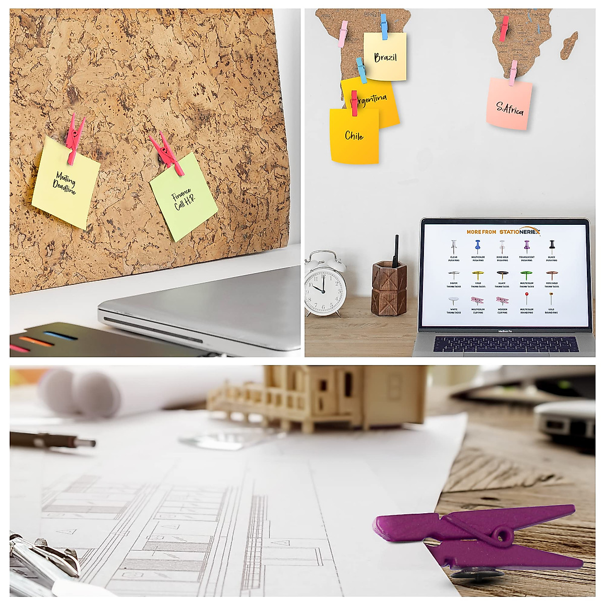 600 Silver Thumb Tacks for Bulletin Board Thumb Tacks for Wall Corkboard Map Calendar Photo -Home Office Craft Projects Heavy Duty Plastic Head Steel Pin