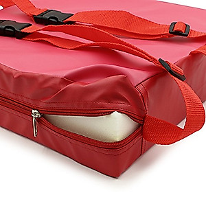 Sumnacon Chair Increasing Cushion - Toddler Booster Seat Cushion, Kids Infant Portable Dismountable Adjustable Highchair Booster Cushion Washable Thick Chair Seat Pads Buckle Strap (Red+Pink)