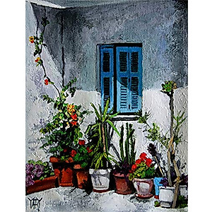 La Ventana Azul, Villa Courtyard Flwer Pots By Internationally Renowned Artist Yary Dluhos