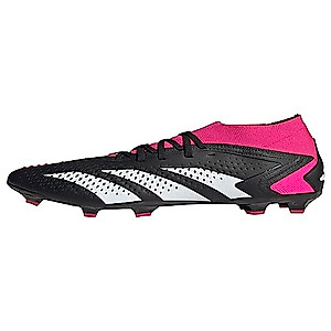 adidas Unisex Predator Accuracy.2 Firm Ground Soccer Shoe, Black/White/Team Shock Pink, 7.5 US Men