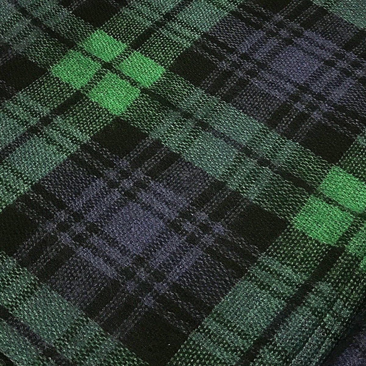 Bowbear Soft Touch Winter Warm Tartan Infinity Scarf, Blue and Green