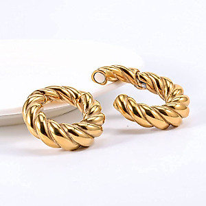 PUNKYOUTH Ear Hanger Weights for Stretched Ear Gauges 0g 00g Stainless Steel Ear Heavy Dangle for Women Plugs Tunnels Piercing Kit