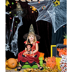 WONDOLL Halloween-Doll-Clothes Outfits Pumpkin with Lantern for 18-inch-Dolls - American Doll Halloween Costumes Gifts for Little Girls -Yellow