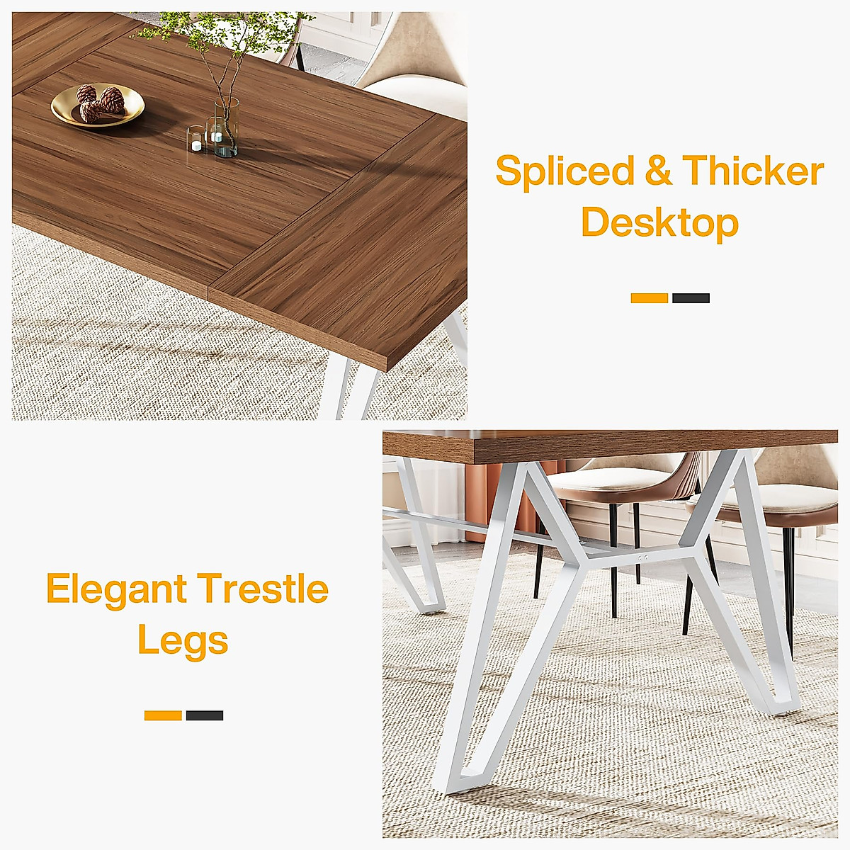 Tribesigns 6FT Conference Table, 70 in Meeting Table, Long Seminar Table for Meeting Room, Rectangular Modular Conference Room Table, Large Computer Table for Office, Boardroom.