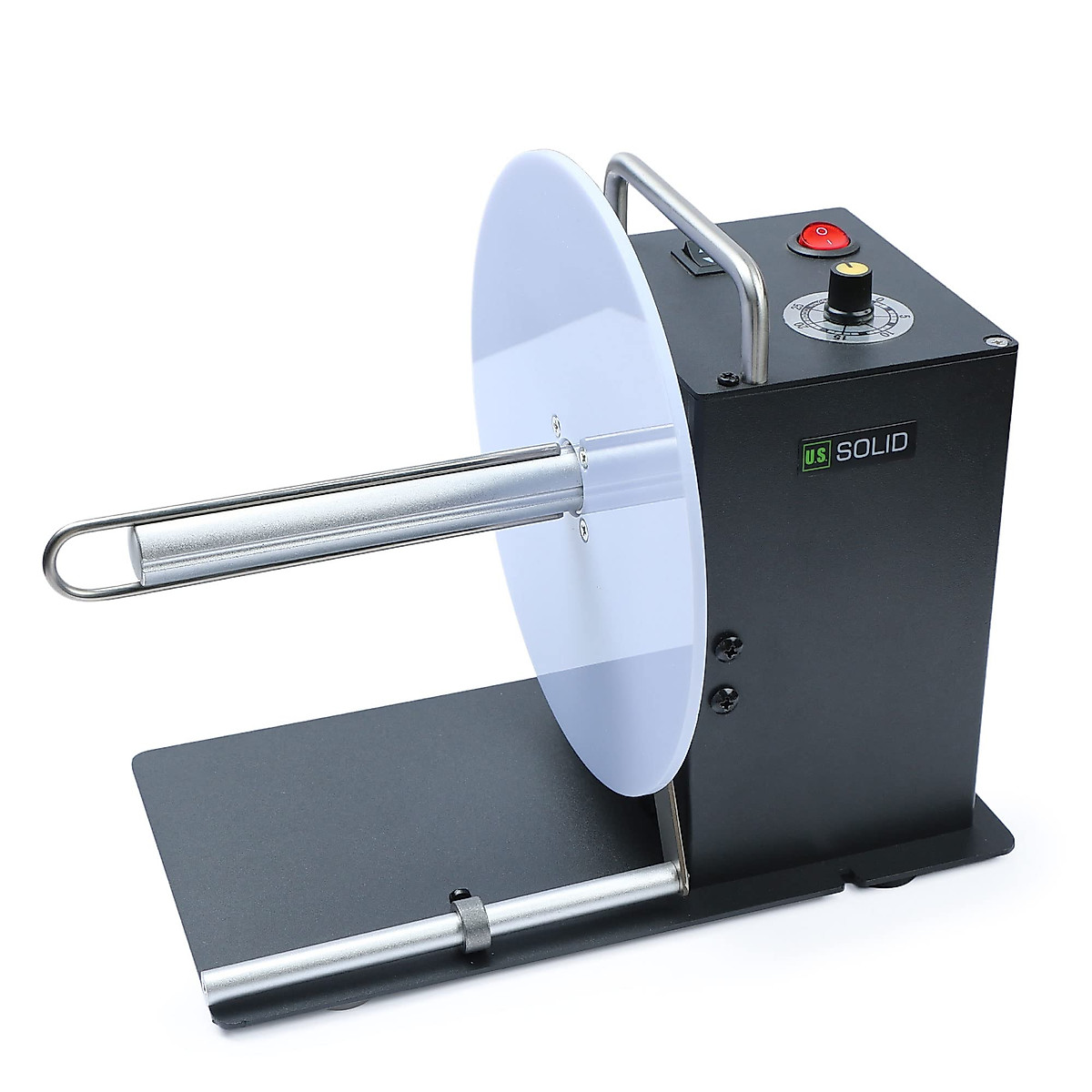 U.S. Solid Automatic Label Rewinder Machine, 1"/1.5"/3" Core Holder, Max Label Width 4.72", Bidirectional Rewinding