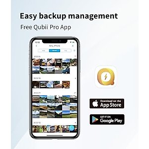 MAKTAR Qubii Duo - USB-A Flash Drive Fits iPad Flash Drive for Android Smartphone iPhone Backup Flash Drive iPhone Photo Backup Storage Device with File Organizer App - White w/o Micro SD Memory