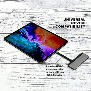 HyperDrive USB C Hub, Mac Type-C Dual Hub Adapter for MacBook Pro Air 13" 15" 16" iPad Pro, USB-C Devices, 7in2: USBC PD 100W 40Gbps, 4K HDMI, microSD/SD Card Reader, 2xUSB 3.1 Space Grey