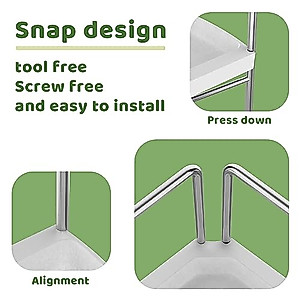 CreateitUself 2-Tier Corner Bathroom Countertop Organizer, Makeup Storage Shelf or Kitchen Spice Rack Vanity Bedroom Storage Tray (Premium)