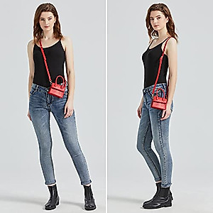 CATMICOO Mini Purse for Women, Mini Bag with Crocodile Pattern