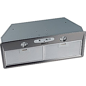 Broan-Nutone RMP17004 Elite Custom Power Pack for External Blower with Light, Exhaust Fan for Kitchen, Stainless Steel, 9.0 Sones, 400 CFM, 27.6"