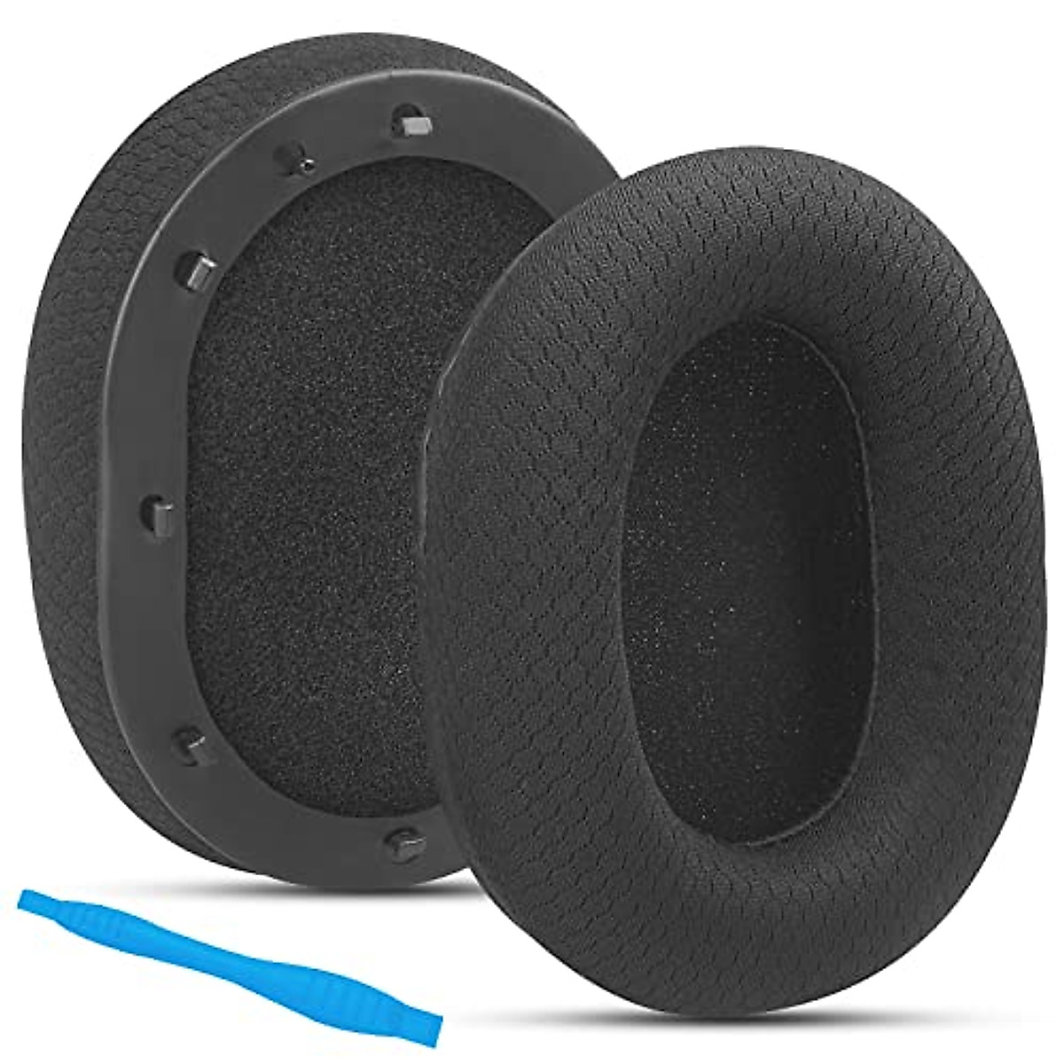 GVOEARS Replacement Ear Cushions for Razer BlackShark V2 / BlackShark V2 Pro Gaming Headset, Mesh Fabric Ear Pads Earmuffs Softer Memory Foam Noise-isolating Ear Cups Easy Installation