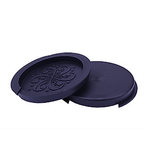 Guitar Soundhole Cover, 4 inch Sound hole Rubber Cover for Acoustic Guitar (Brown)