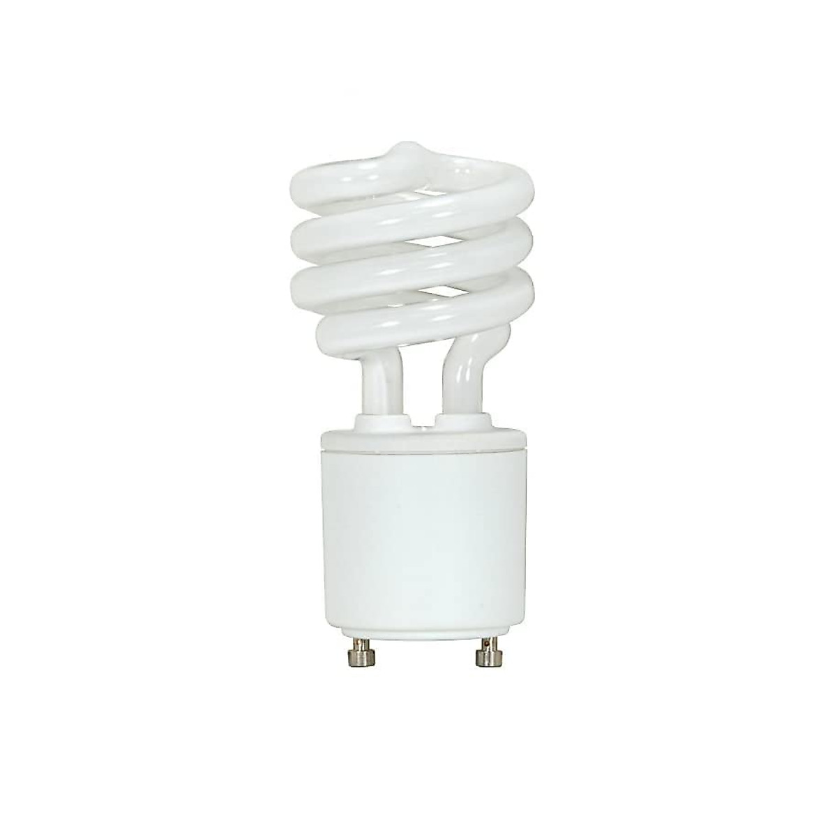 (2-Pack) Satco S8205 18-Watt 2700K GU24 Base Mini Spiral Compact Fluorescent Lamp,Warm White, 75W Equal