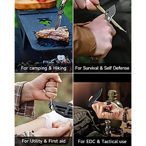 Rush Deer Pocket Knife, Folding Knife with Clip,EDC Knife Utility Knife for Hiking Camping Fishing Work Outdoor (Mini Pocket Knife)