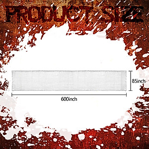 600" x 85" Halloween Creepy Cloth - Black Halloween Spooky Fabric Cloth - Large Creepy Spooky Halloween Decorations for Haunted House Window Backdrops Garden Halloween Party Yard Wall Doorway