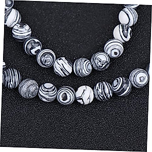 Round Loose Beads 92pcs Crystals Beads Kit Gasket Material Loose Beads for Loose Beads Charms Malachite Gemstone Bead Colored Stone Beads DIY Craft Beads Making Bead Suite Beads