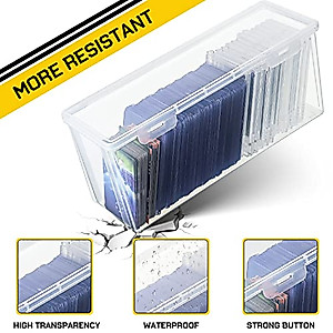 Lincia Deck Card Box Organizer Storage Compatible with MTG TCG 1100 Plus Plastic Trading Card Storage Box Hard Playing Card Case for Baseball Football Card Sleeves and Magnetic Card Holders (1)