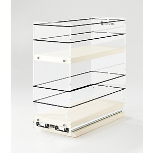 Vertical Spice - 4x2x11 DC - Storage Organizer Drawer with 2 Tiers - Heavy Duty - Size: 4.6" Width x 10.75" Height x 10.6" Depth - MADE IN USA