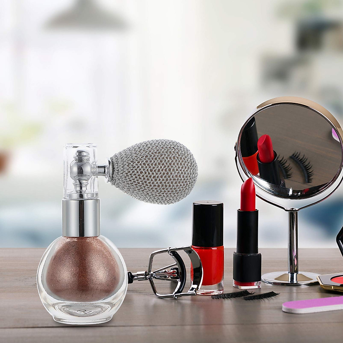 Beaupretty Glitter Powder Spray Pressed Powder Loose Perfume Bottle Sparkle Powder Makeup Body Dust for Beauty Highlighter Shimmer Cosmetic