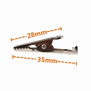 Oiyagai 10PCS 2 in 1 Alligator Clip to Dupont Wire 10pin 30cm Male, Crocodile Clip to Jumper Wire 10pin 30cm Male for Test Lead Arduino/Raspberry Pi/Orange Pi