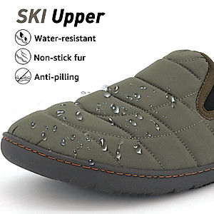 Nuhaus Men's Loafers Slippers with Cozy Memory Foam, Slip On Indoor Outdoor House Shoes(2023,ArmyGreen,Size 10)