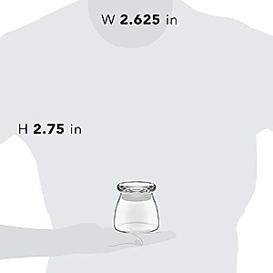 Libbey Vibe Mini Glass Jars with Lids, 4.5-ounce, Set of 12