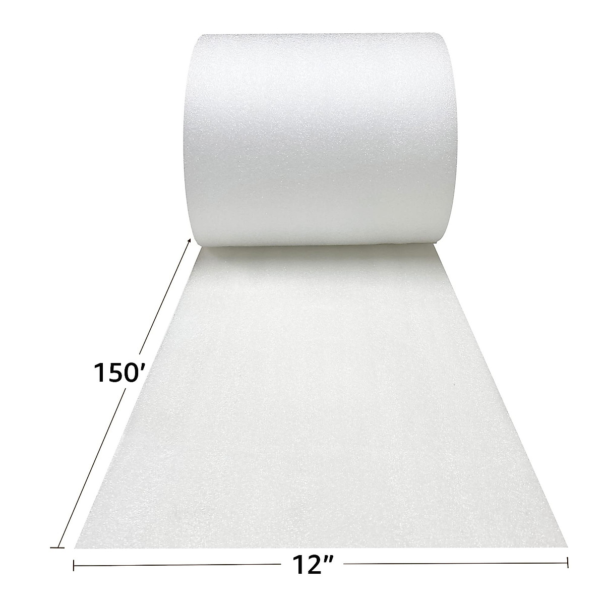 UBOXES Foam Wrap Roll 150' x 12 Inch Wide 1/16 Inch Thick Perforated 12 Inch, Model:FOAMWRAPS150