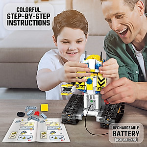 Remote Control Robot Building Kits with Remote & App - 385-Pcs Brick Blocks | Kids Learning Educational Science STEM Toys Building Toys for Girls and Boys Ages 6, 7, 8, 9, 10, 11, 12+ Years Old