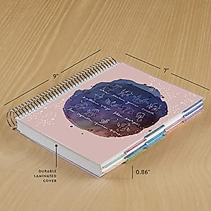 7" x 9" Academic 12 Month Planner Spiral Bound (July 2023 - June 2024) - Astrology Cover + Colorblends Theme. Pages for Class Schedule, Projects & Exams. 80 lb. Thick Paper - Erin Condren