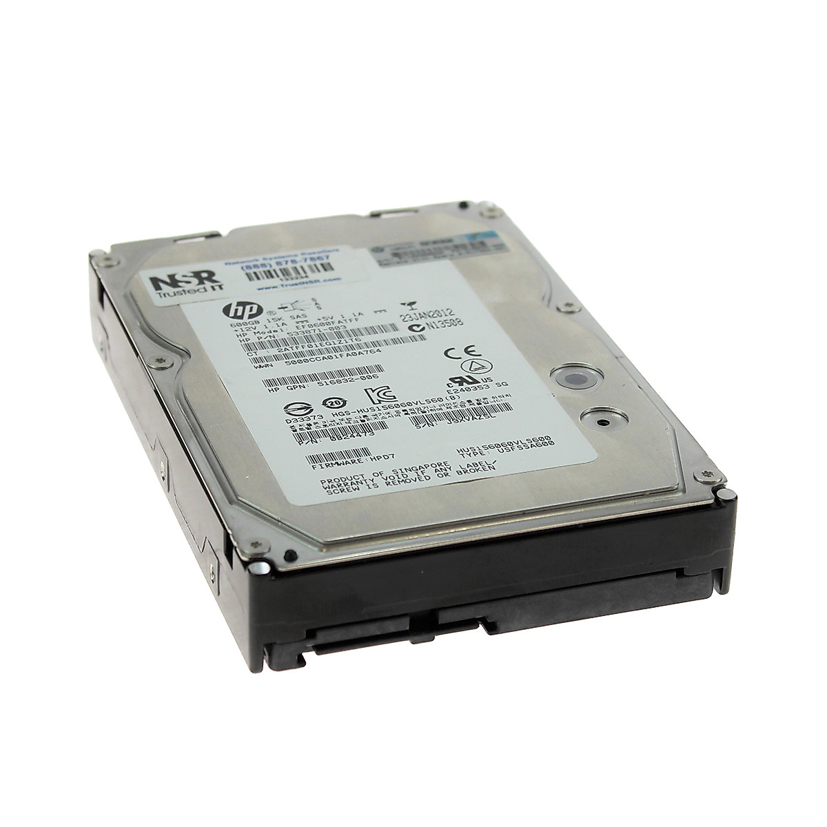 EF0600FATFF HP 600-GB 6G 15K 3.5 DP SAS HDD