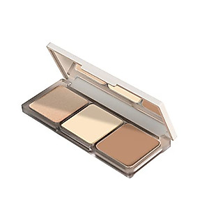 AMIIR 3 IN 1 Face Bronzer Blush Highlighter Contour Powder Makeup Palette Sculpt Contouring Kit, Highlighter