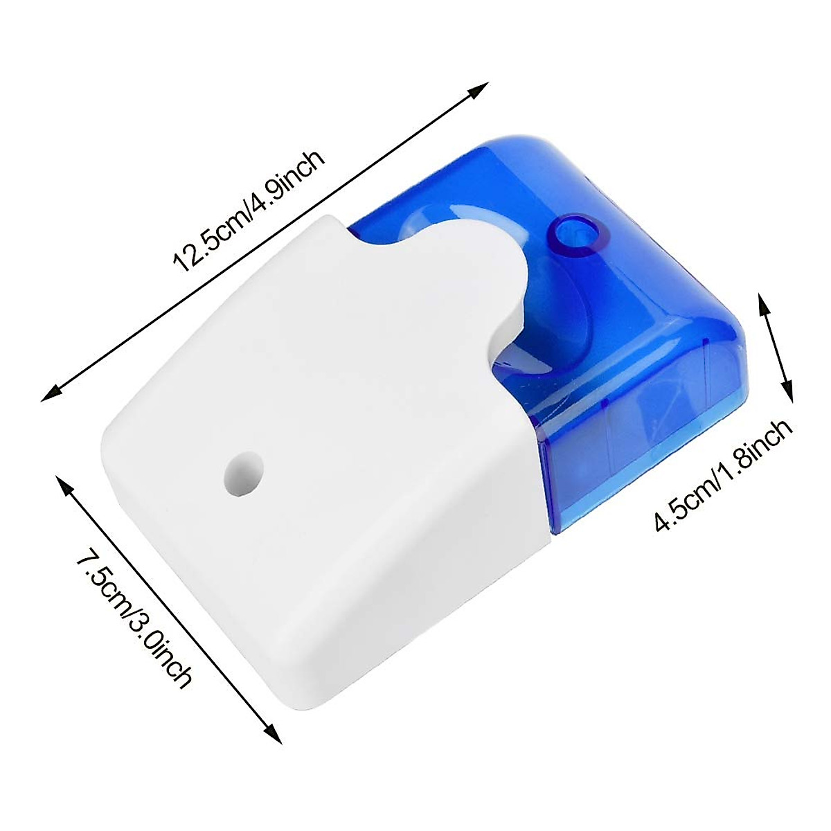 PUSOKEI 12V Wired Strobe Siren, 110dB Wired Indoor Audible and Aisual Siren Sound Alarm for Home Security Alarm System, Blue