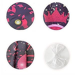 Sweet Happy 25th Birthday Backdrop Banner Poster 25 Birthday Party Decorations 25th Birthday Party Supplies 25th Photo Background for Girls,Boys,Women,Men - Pink Purple 72.8 x 43.3 Inch