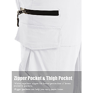 TACVASEN Casual Cargo Pants Mens Hiking Fishing Shorts Workout Atheletic Shorts Below Knee Shorts Quick Dry Shorts with Multi Pockets Capri Pants