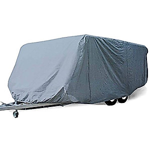 SavvyCraft Economic Guard Travel Trailer Camper Cover, Breathable RV Trailer Cover Fits 21 feet to 22 feet