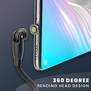 Magnilink 360 PRO 100W USB-C Magnetic Phone Charger (Pack of 2) - 6 in 1 Magnet Charging Cable Fast Charging & Data - Works with i-Products, Type-C and Micro USB (Onyx Black)