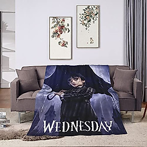 Wednesdays Movie Blanket Ultra-Soft Fleece Throw Blanket 3D Fashion Print Bed Blanket for Couch Sofa Warm Bed Throw Blanket 50"x40"
