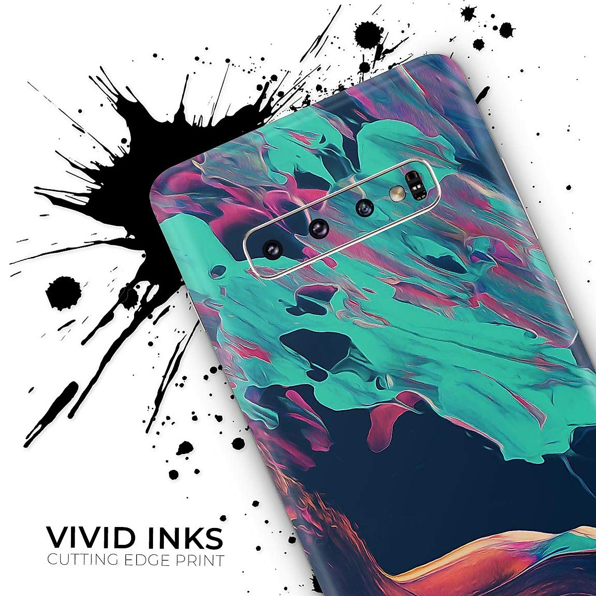 DesignSkinz Liquid Abstract Paint Remix V31 Protective Vinyl Decal Wrap Skin Cover Compatible with The Samsung Galaxy S20 (Screen Trim & Back Glass Skin)