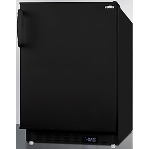 Summit Appliance ALFZ37B Built-in Undercounter ADA Compliant Residential All-Freezer in Black, Door Storage, Temperature Alarms, Open Door Alarm, Adjustable Thermostat and Manual Defrost