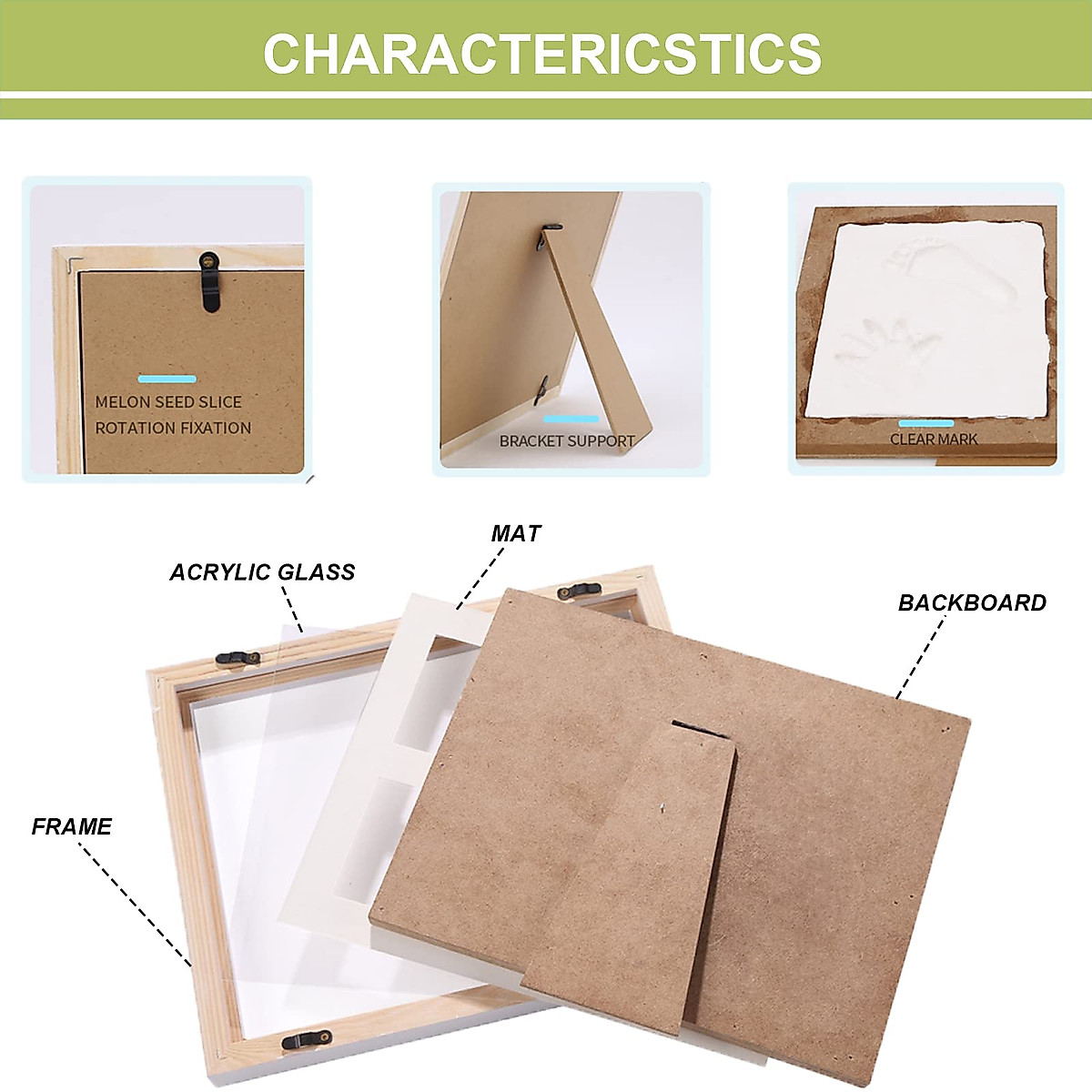 LXWIEKCO Baby Hand & Footprint Makers Kit Keepsake Gifts for Newborn Unisex Boys & Girls, New Mom Baby Shower Gifts Baby Photo Baby Photo Frame Print Kit Gifts