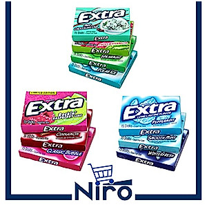 Niro Assortment | Extra Long Lasting Flavor Sampler Pack | Sugar-Free | Assorted Flavor (6 Pack) Receive 6 out of 10 flavors