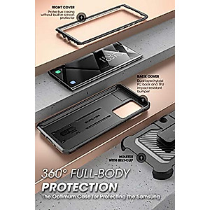 SUPCASE Unicorn Beetle Pro Series Case for Samsung Galaxy Note 20 (2020 Release), Full-Body Rugged Holster & Kickstand Without Built-in Screen Protector (Black)