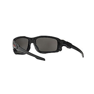 Oakley Men's OO9329 Ballistic Shocktube Rectangular Sunglasses, Matte Black/Black Iridium, 61 mm