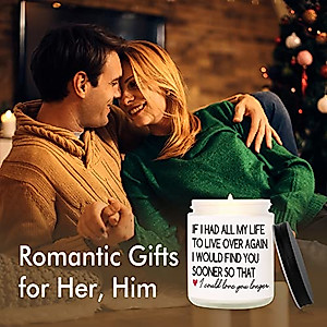 PETALSUN Gifts for Wife, Wife Birthday Gift- Handmade Lavender Natural Soy Wax Candle (7oz) - Romantic Gifts for Her, Girlfriend, Wife Gifts for Wedding Anniversary, Gifts for Wife from Husband