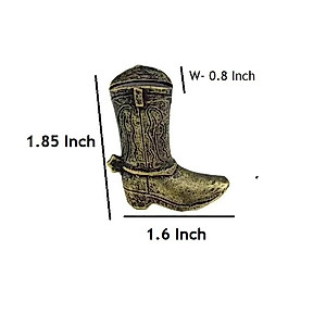 Bi-sonic lee 10PCS Golden Cowboy Boots Table Card Holder，Place Card Holders, Table Number Holder，Photo Holders, Party Favors, Wedding Decorations (Cowboy Boots，Golden)